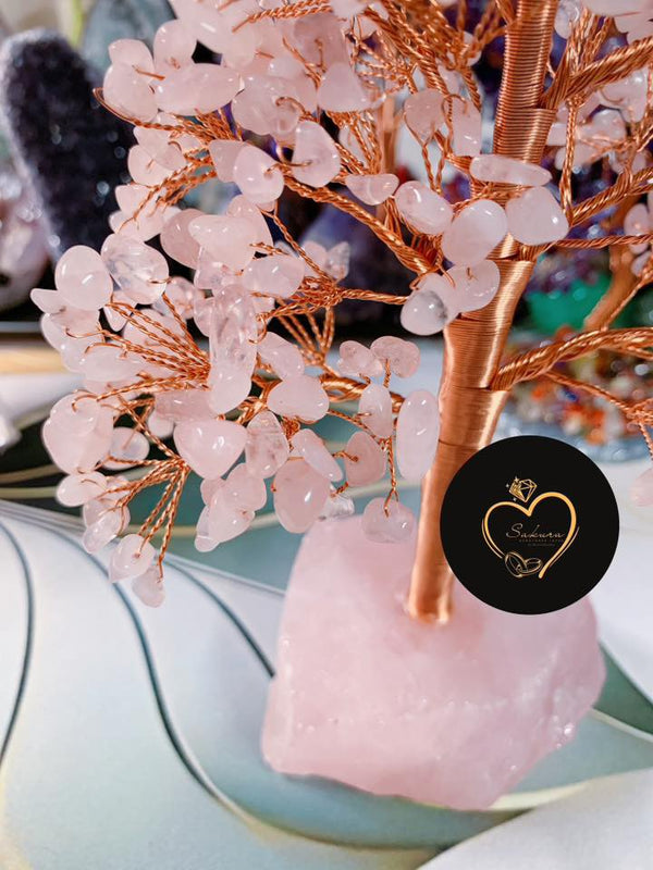 💓 Naturals ROSE QUARTZ Crystal Tree ( Rose Quartz Base ) – Sakura ...